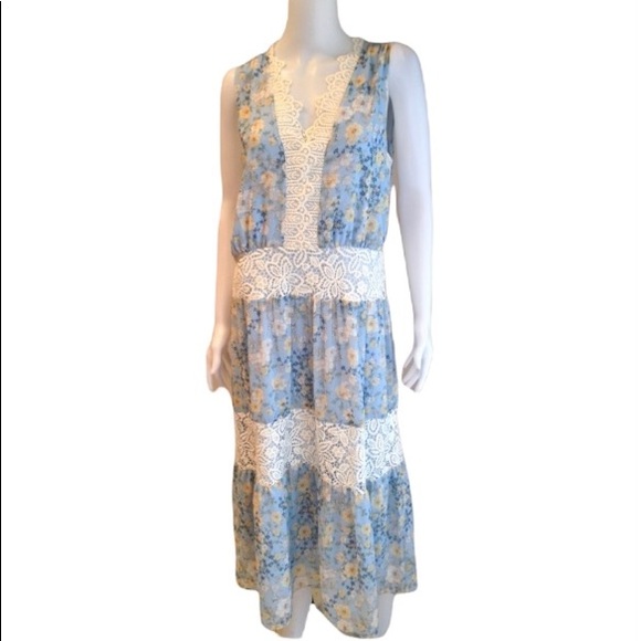 Marchesa | Dresses | Nwt Marchesa Rose Floral Midi Dress | Poshmark